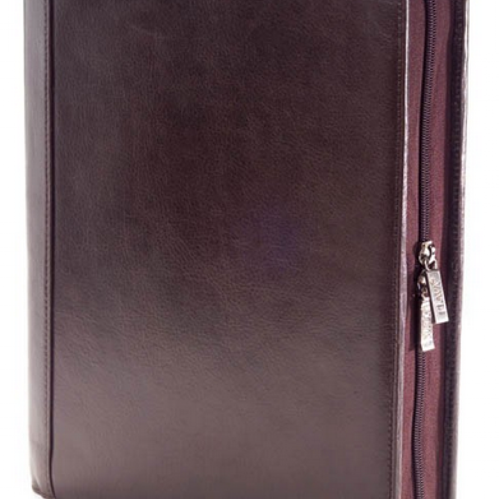 Custom Logo Zip Extreme File Padfolio - Tuscan Leather