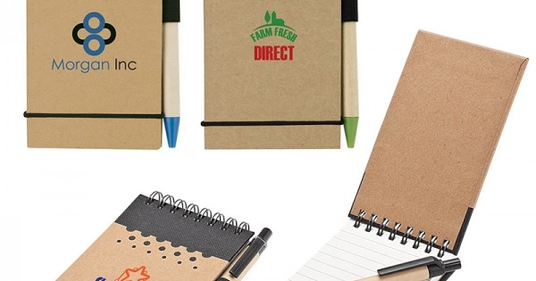 Custom Logo Eco Jotter Pad with Recycled Eco Friendly Pen